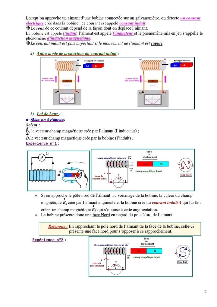Bac math Physique COURS BOBINE DIPOLE RL , Bac