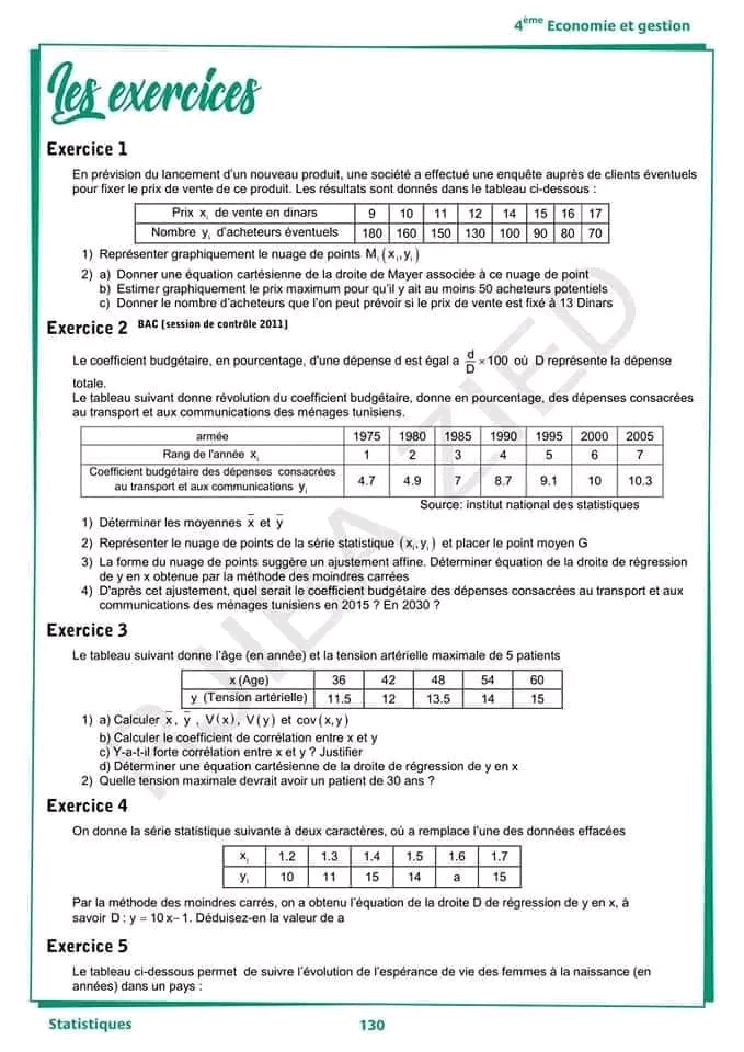 Bac math Math Révision Math Bac eco