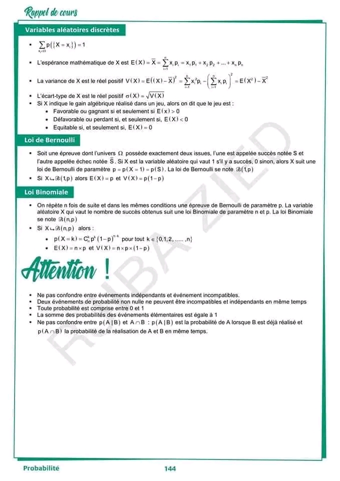 Bac math Math Révision Math Bac eco