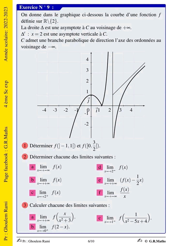 Bac math Math 💥💥limites et continuite💥💥bac(Tech/Sc/Math/Info)