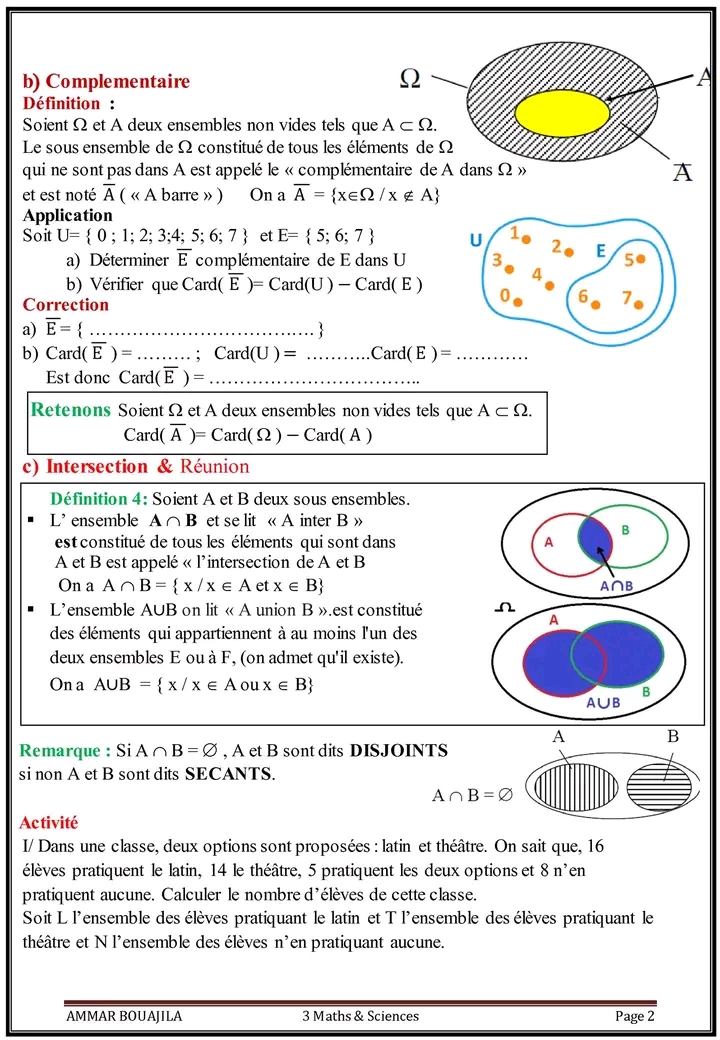 3 ème Sc expérimentales Math