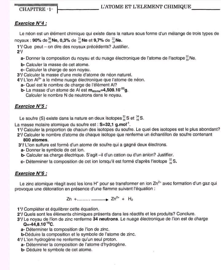 2 ème Sciences Physique-Exercices Physique