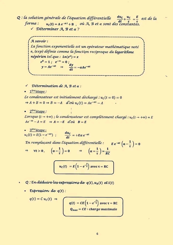 Bac math Physique 1er cours en #physique - CONDENSATEUR ET DIPÔLE RC 😍