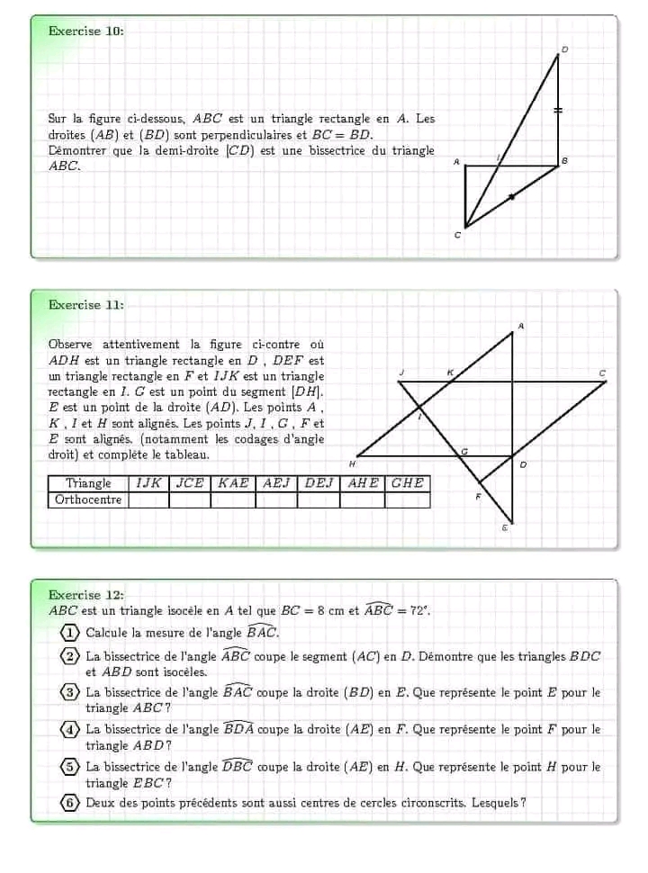 1ère année secondaire Math-Angles