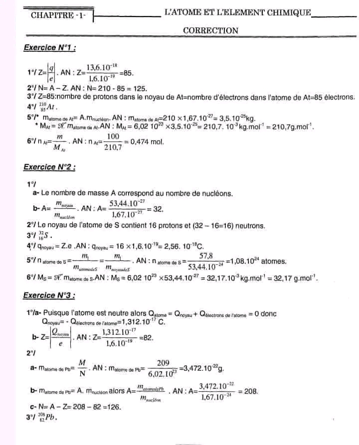 2 ème Sciences Physique-Exercices Physique