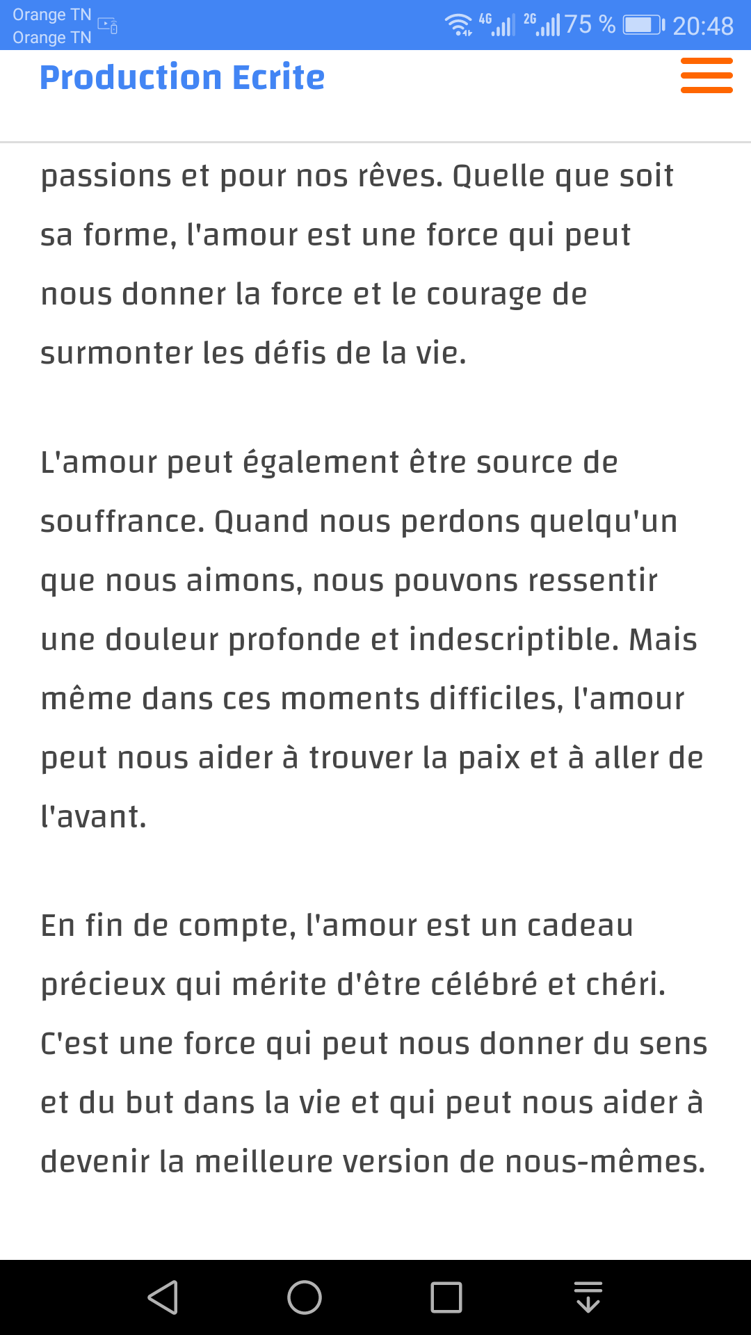 2 ème Sciences Français-Production écrite